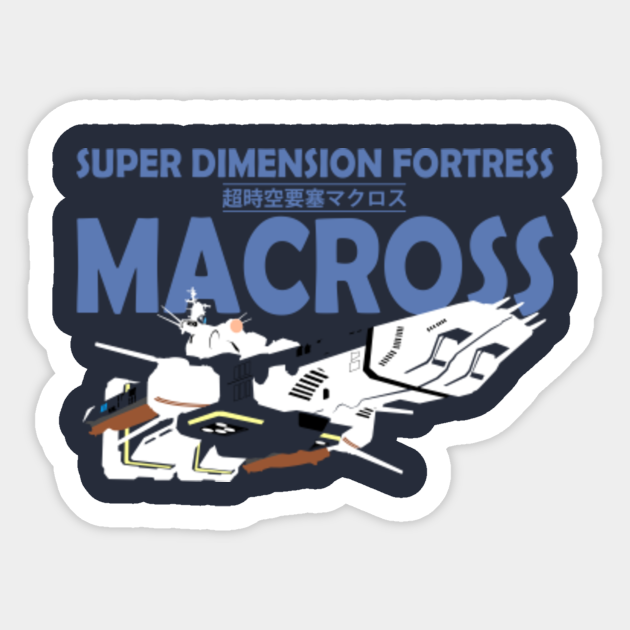 Macross SDF-1 Original Fan Art for dark shirts only - Macross - Sticker ...