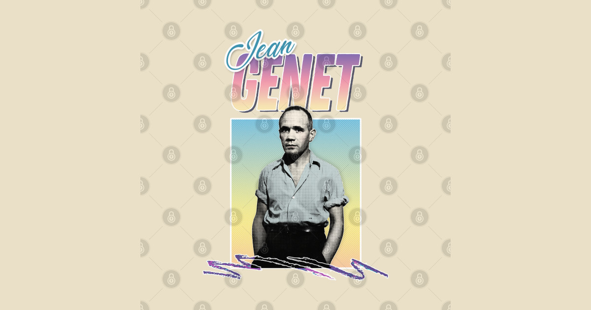 Jean Genet - Aesthetic Retro Style Tribute Design - Jean Genet - T ...