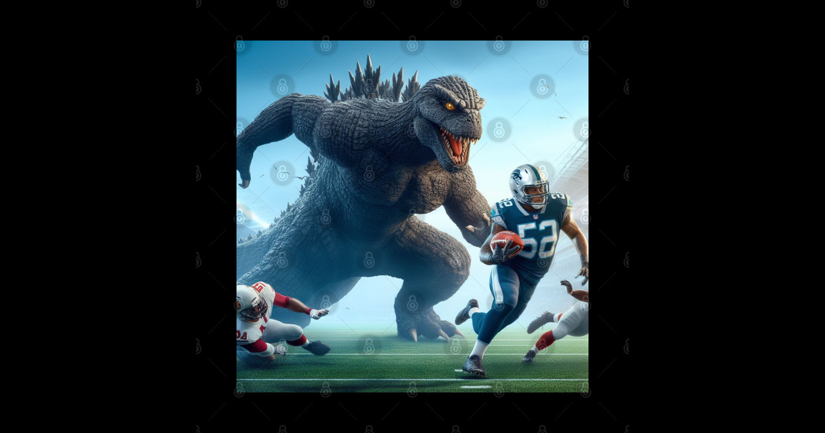 Godzilla Sport . - Football Player - Posters and Art Prints | TeePublic