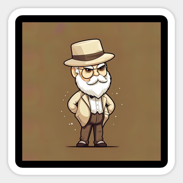 Charles Darwin - Art Nouveau - Sticker | TeePublic
