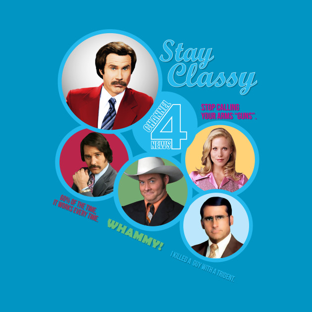 Anchorman Channel 4 News Team - Anchorman - T-Shirt | TeePublic