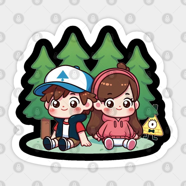 Best Friends: Dipper & Mabel - Gravity Falls - Sticker | TeePublic