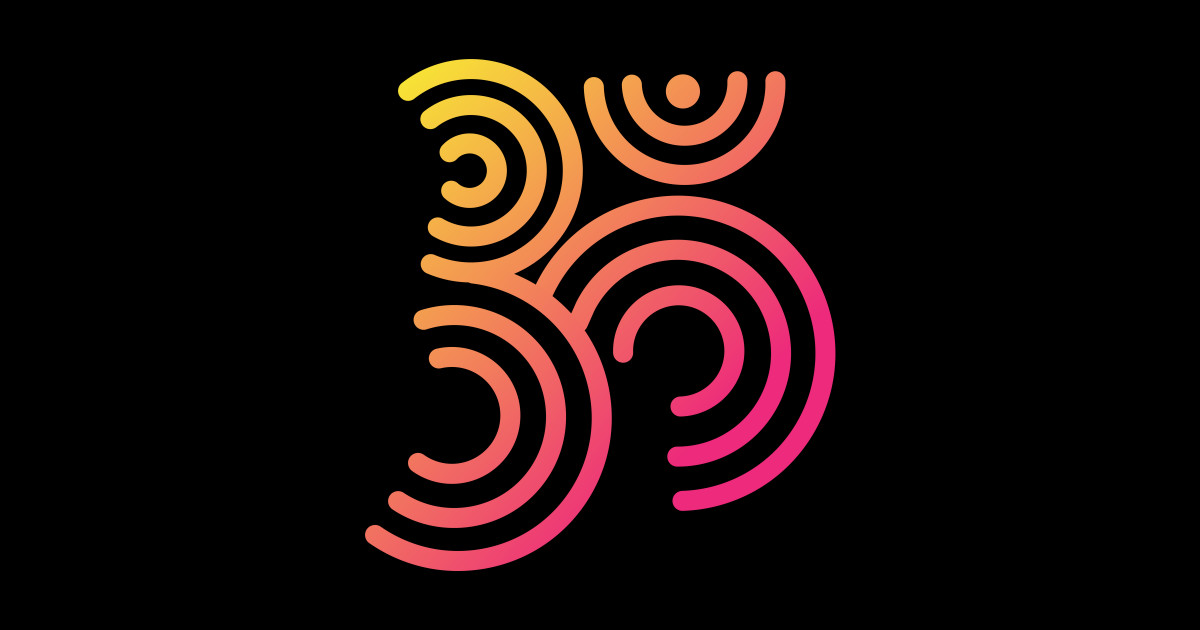 Om / Aum Symbol Fire Circle - Om Symbol - Sticker | TeePublic