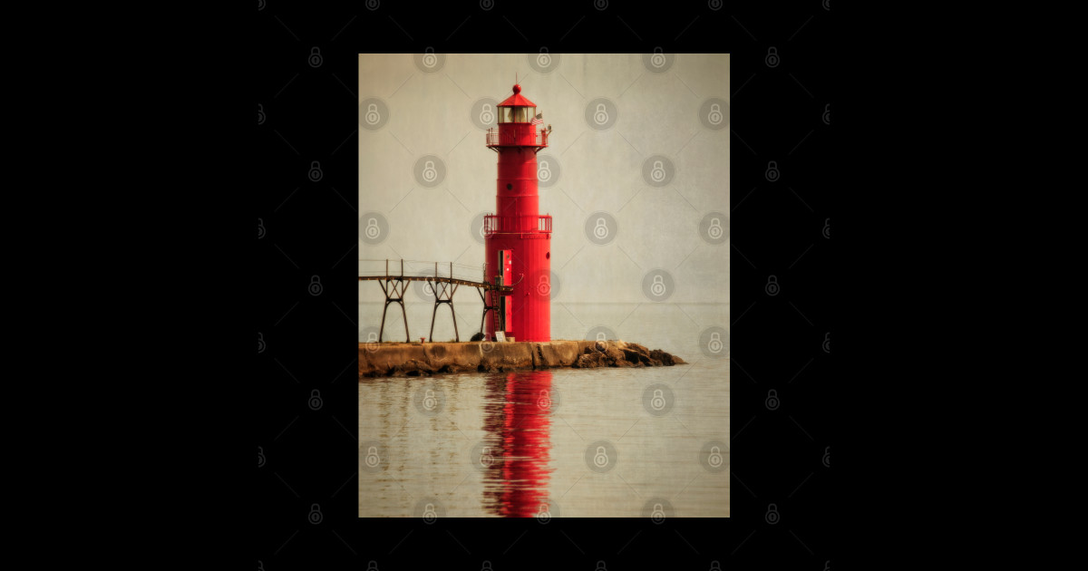 The Red Lighthouse - Lighthouse - Sticker | TeePublic