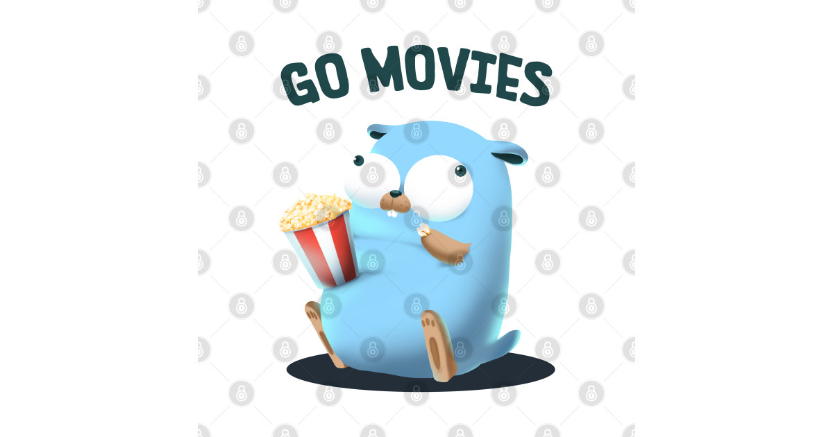 Golang Gopher Go Movies - Golang - T-Shirt | TeePublic