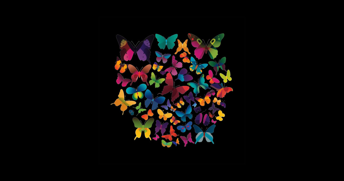 Artistic Flutterflies - Butterflies - Sticker | TeePublic