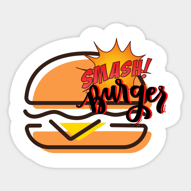 Smash burger logo - Smash Burger - Sticker | TeePublic