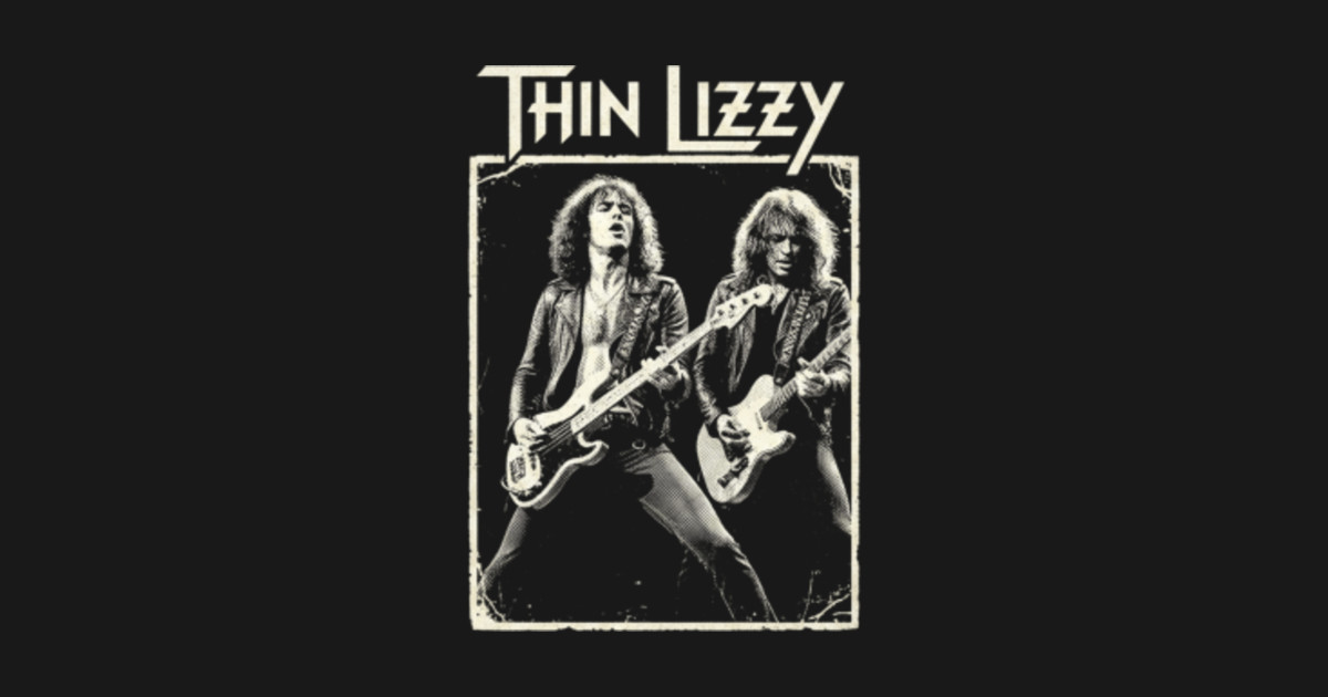 Thin Lizzy Band Vintage Album Tour Logo Music Rock Metal - Thin Lizzy ...