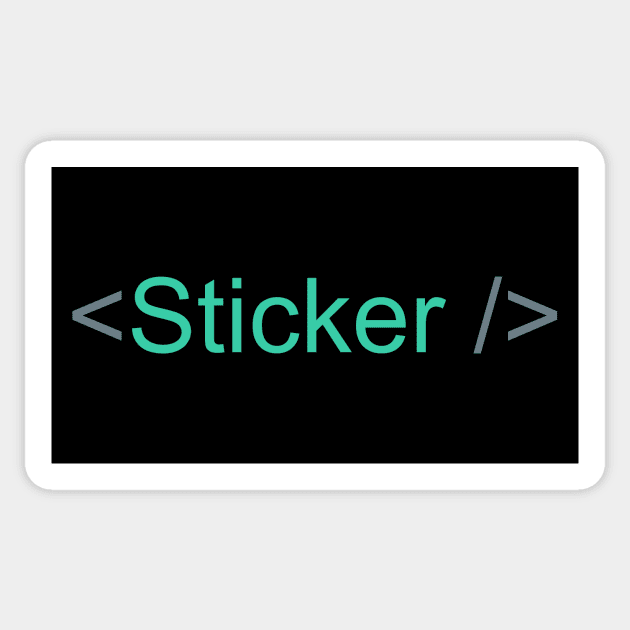 React Component Black - Reactjs - Sticker | TeePublic