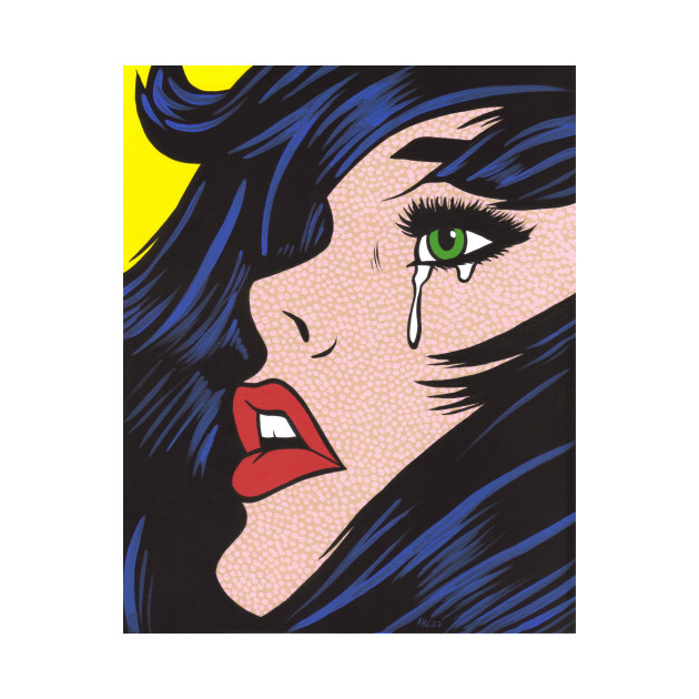 Sad Pop Art Woman - Sadgirl - Tapestry | TeePublic
