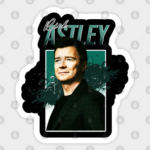 rick astley never gonna give you up - Rick Astley - Sticker | TeePublic
