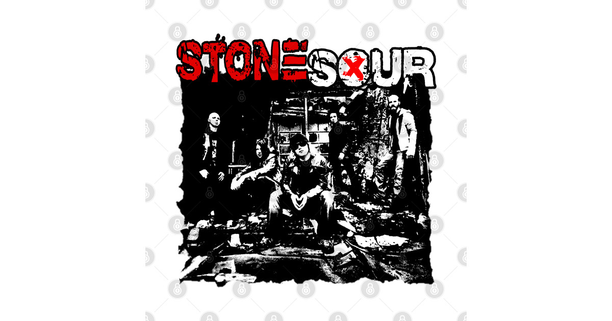 Grunge Style Hard Rock Band - Stone Sour - T-Shirt | TeePublic