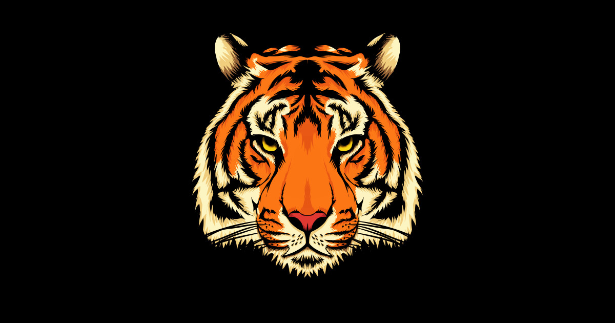 Tiger Head - Tiger Head - Sticker | TeePublic