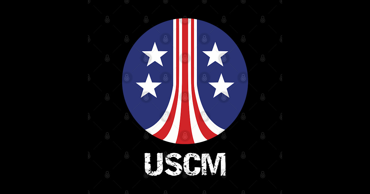 US Colonial Marines / USCM Aliens (1986) - Colonial Marines - Sticker ...