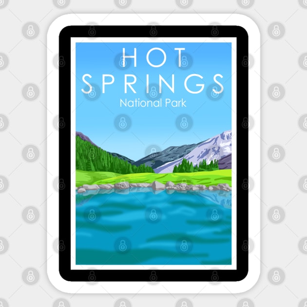 Hot Springs - National Park - Sticker | TeePublic