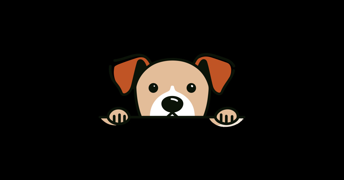 Peeking Dog - Peeking Dog - Sticker | TeePublic