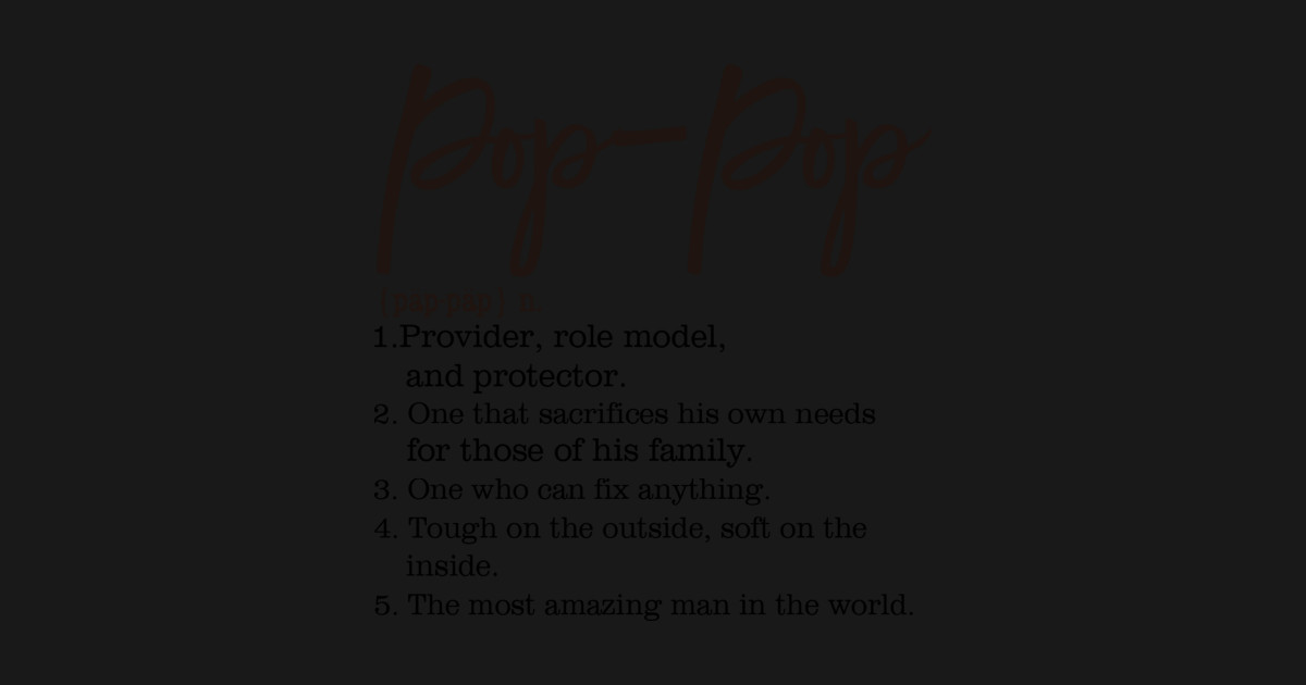 Pop Papa Fun Family Grandpa Trend - The Best Grandpa Ever - T-Shirt ...