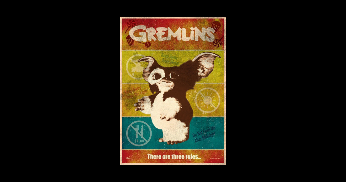 Three Rules - Gremlins - Sticker | TeePublic