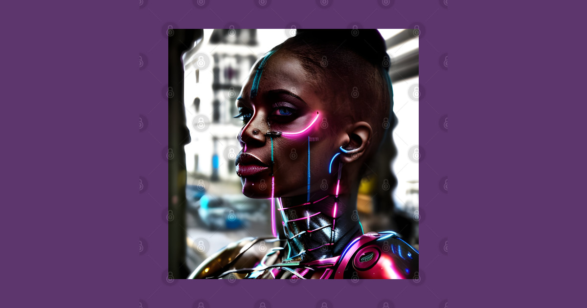 Cyberpunk Hotties (22) - Beautiful Sci fi Women - Cyberpunk - T-Shirt ...