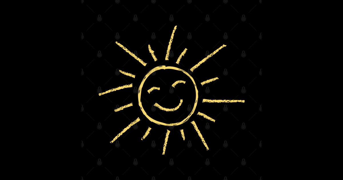 Smiling Sun Chalkboard Drawing - Smiling Sun Chalkboard Drawing - Pin ...