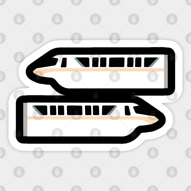 Minimal Monorail Peach - Monorail - Sticker | TeePublic