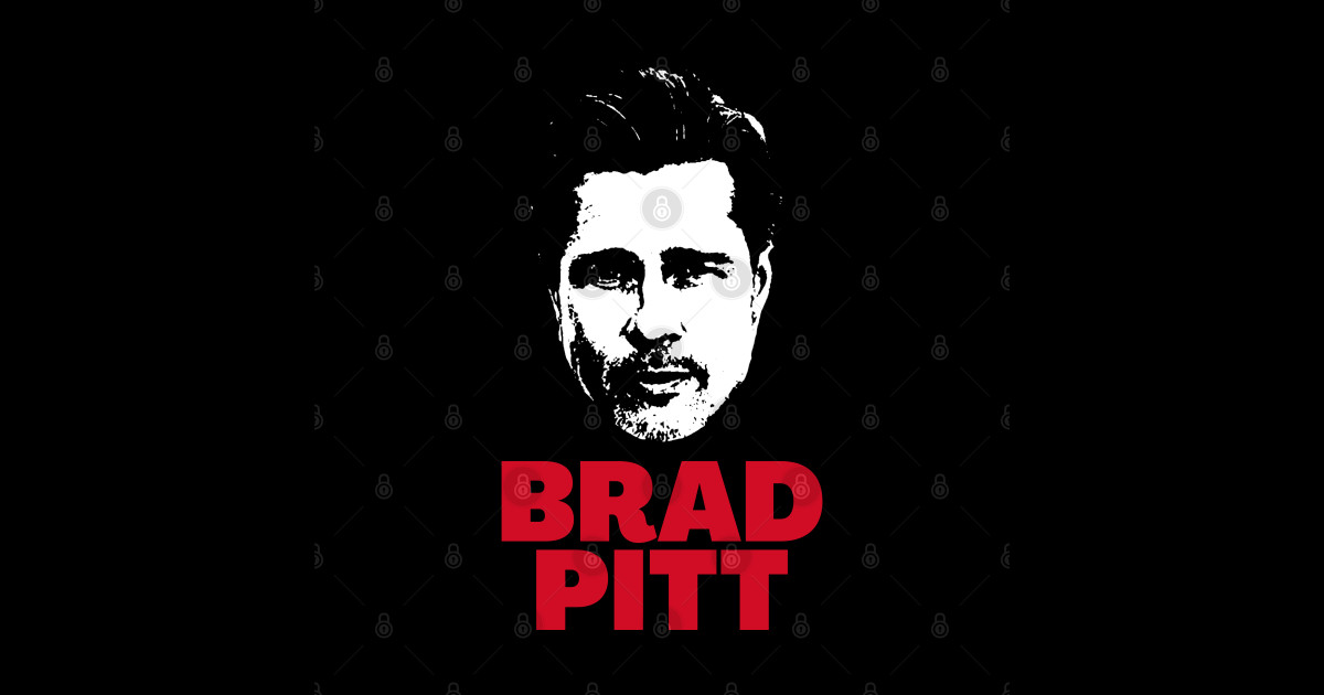 Brad pitt -> 90s retro - Brad Pitt - Sticker | TeePublic