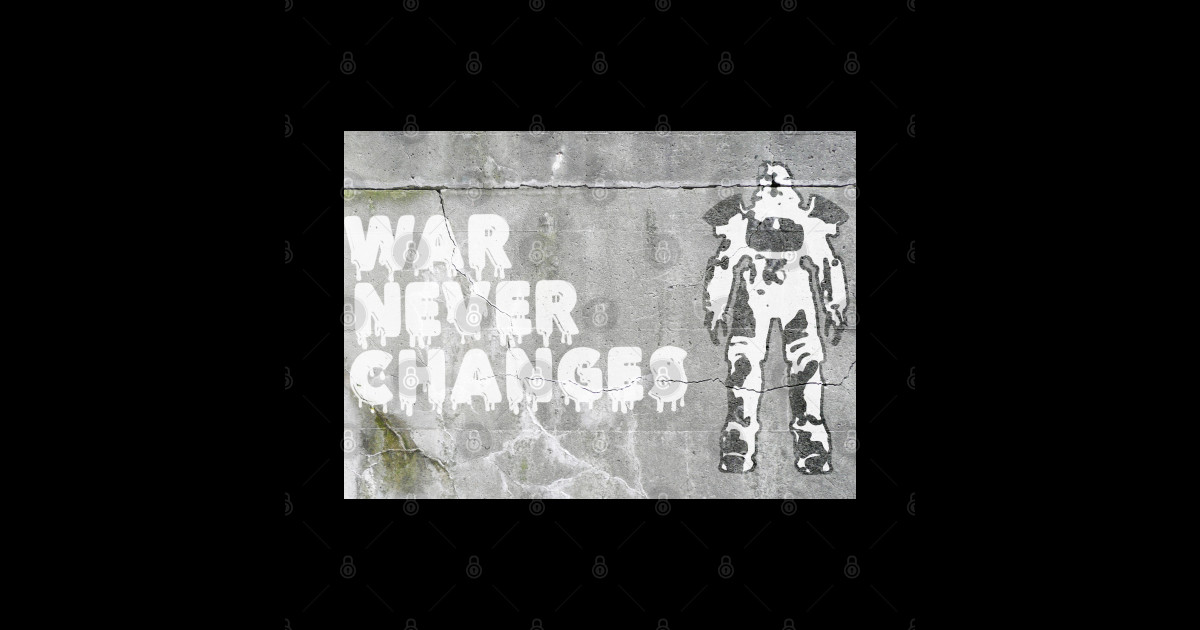 War never changes Graffiti - Fallout - Sticker | TeePublic