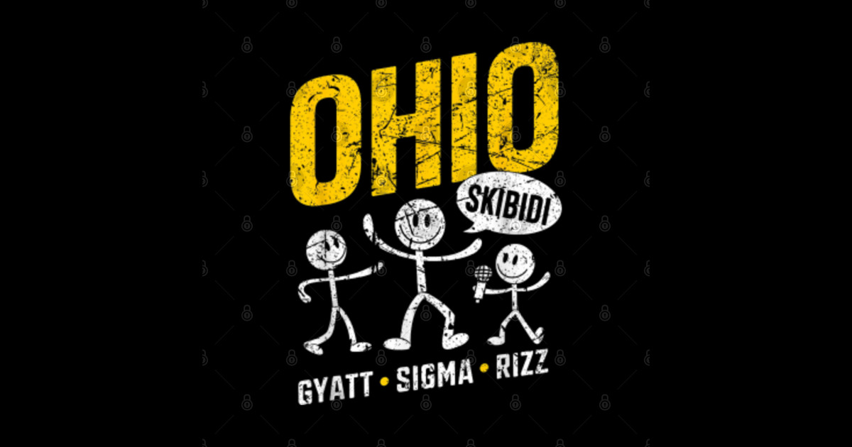 Ohio Skibidi Gyatt Sigma Rizz Funny Meme Vintage Birthday - Funny ...