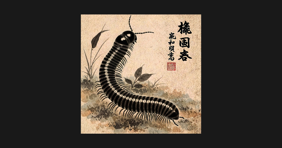 Japanese Millipede Insect Nature Entomology Kawaii Bug Lover - Japanese ...