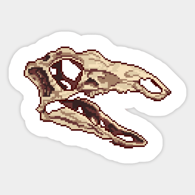 Stegosaurus skull Pixel - Sprite - Sticker | TeePublic