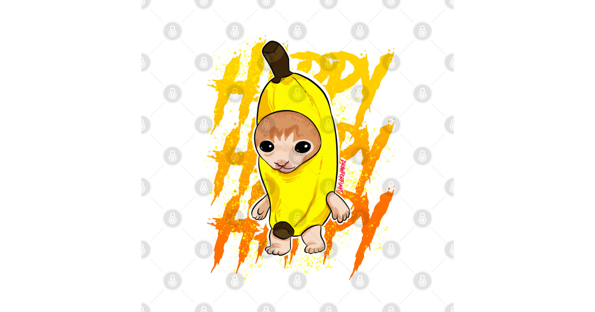 banana cat meme - Cat Meme Banana Kitten Cute Banana - T-Shirt | TeePublic