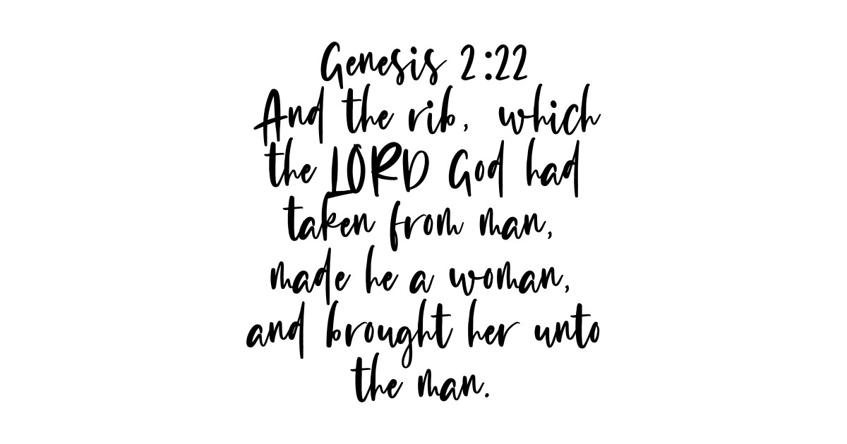 Genesis 2:22 Bible Verse - Bible Verse - Magnet | TeePublic