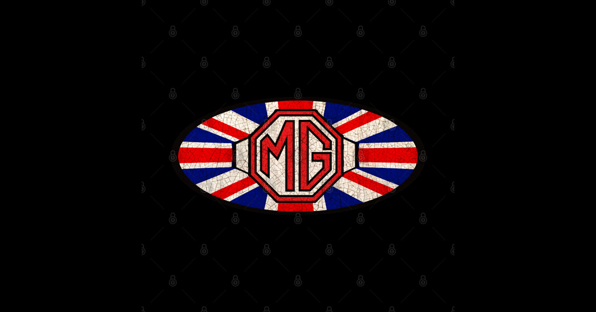 MG cars Oval Porcelin - Mg - Sticker | TeePublic