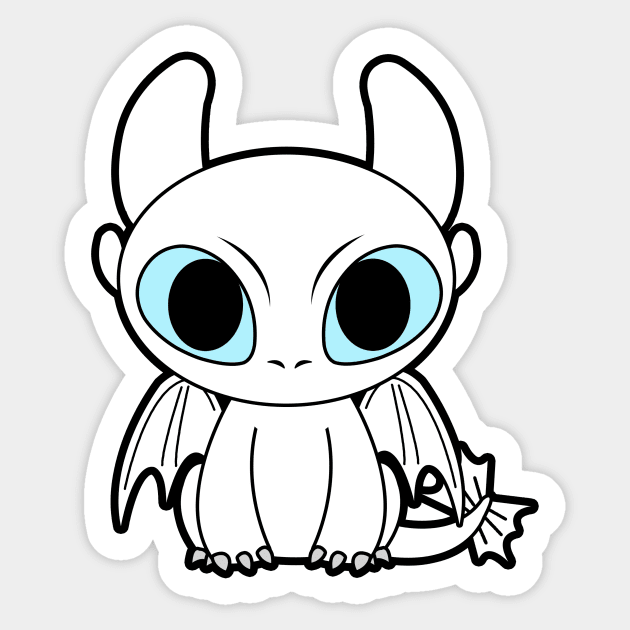 Night Fury Chibi - Night Fury - Sticker | TeePublic