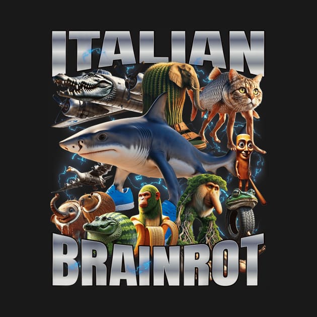 Italian Brainrot Funny Meme - Italian Brainrot Trendy Meme - T-Shirt ...