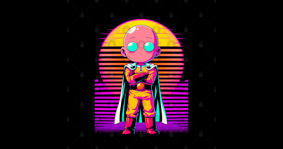 saitama chibi - one punch man - One Punch Man - Sticker | TeePublic