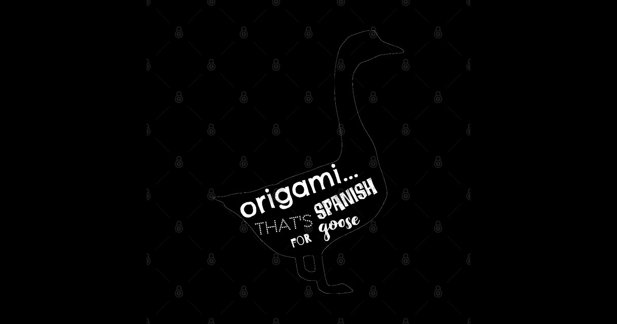 Origami...That's Spanish for Goose! - Origami Spanish Goose - Sticker ...