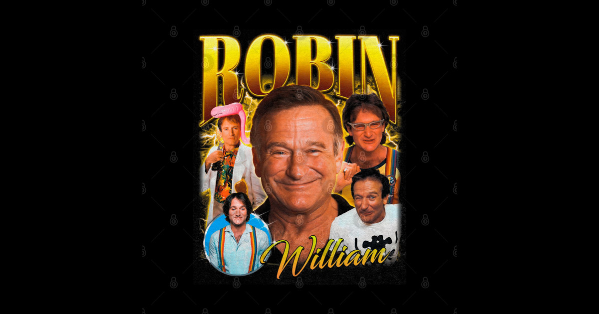 Robin Williams Vintage Bootleg - Robin Williams - Magnet | TeePublic