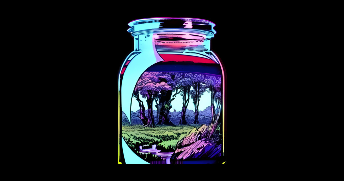 Forest In A Container - Retro - Posters and Art Prints | TeePublic