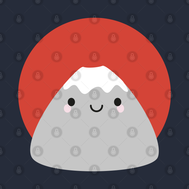 Kawaii Mt Fuji San - Mt Fuji - T-Shirt | TeePublic