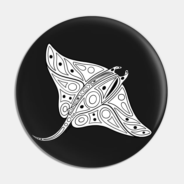 Native Inspired Manta Ray - Religious - Pin | TeePublic