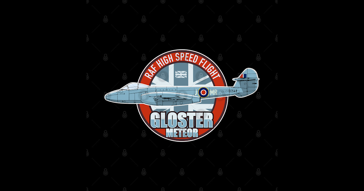 RAF Meteor High Speed Flight - Gloster Meteor - Sticker | TeePublic