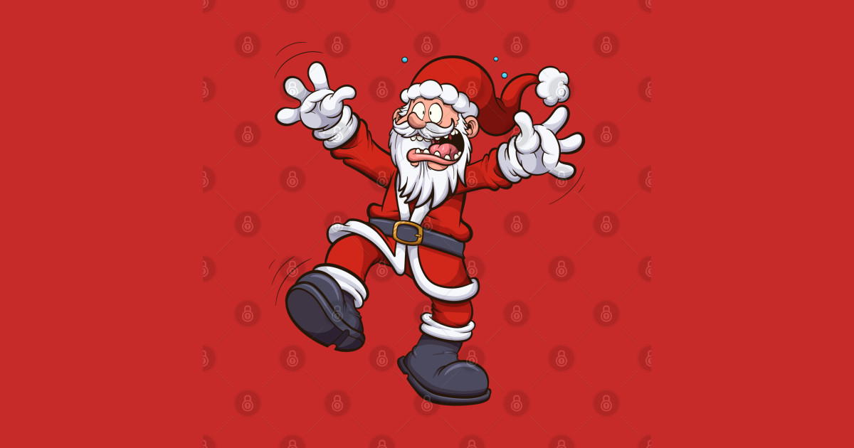 Scared Santa Claus - Scared Santa Claus - T-Shirt | TeePublic