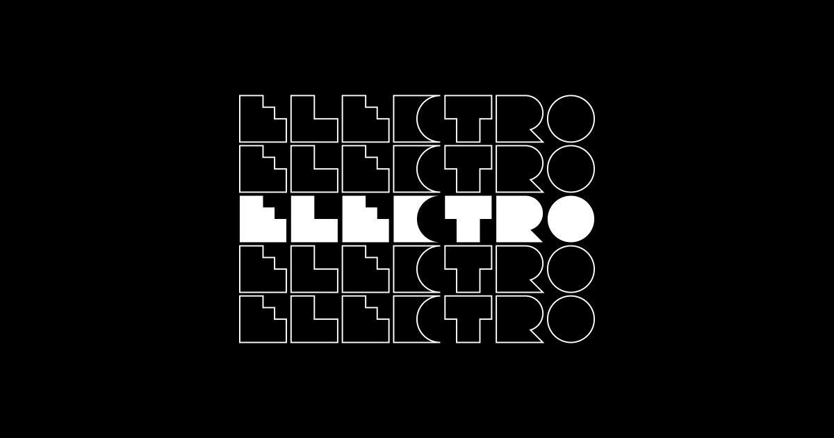 Electro music logo design - Electro - Sticker | TeePublic