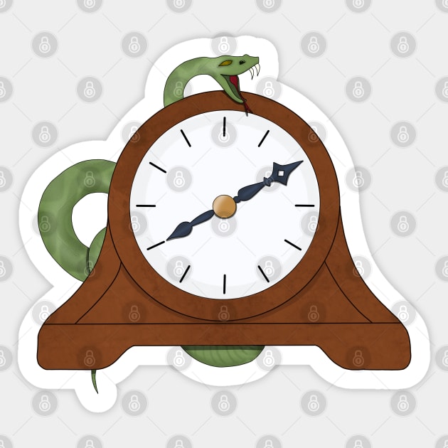 Clock and snake - Swiftie - Sticker | TeePublic