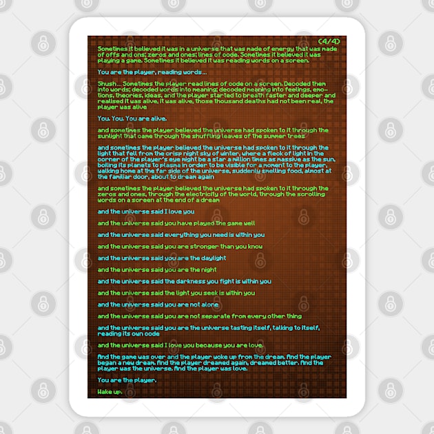 End Poem #4 - Minecraft - Sticker | TeePublic