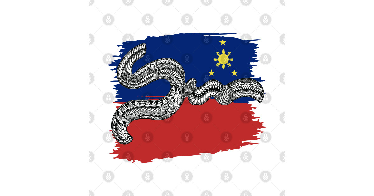 Philippine Flag Tribal line Art / Baybayin word NGA - Baybayin - T ...