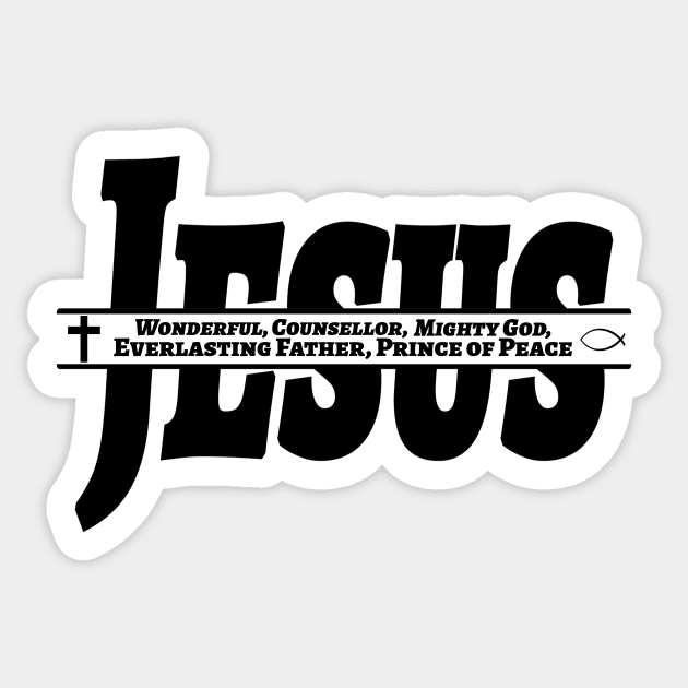 Names of Jesus - Jesus - Sticker | TeePublic
