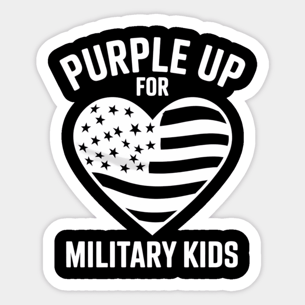 Purple Up For Military Military Child Month - Military - Sticker ...