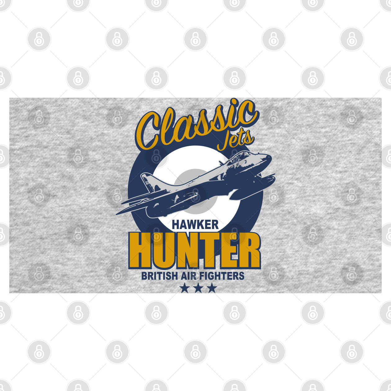 Hawker Hunter (Front & Back Logo) - Raf Hunter Jet - T-Shirt | TeePublic